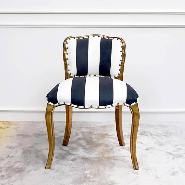 Black and white striped accent chair store