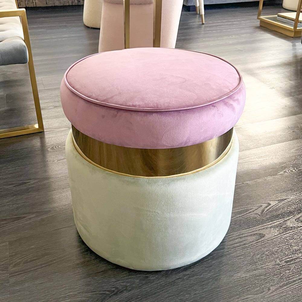 Alba Belted Dressing Stool, Pastel Color Block – FINN AVENUE